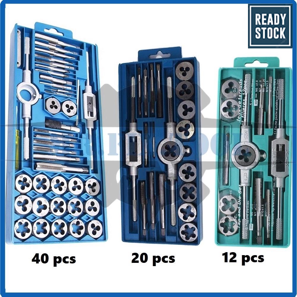 12/20/40pcs Tap And Die Set Tap Wrench Die Handle Screw Thread ...