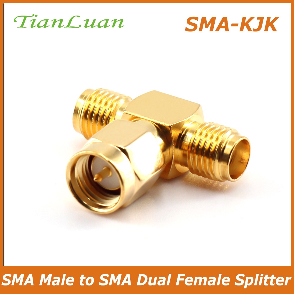 3-Way SMA Male to 2 Female SMA Splitter Antenna Adapter SMA RF Coax ...