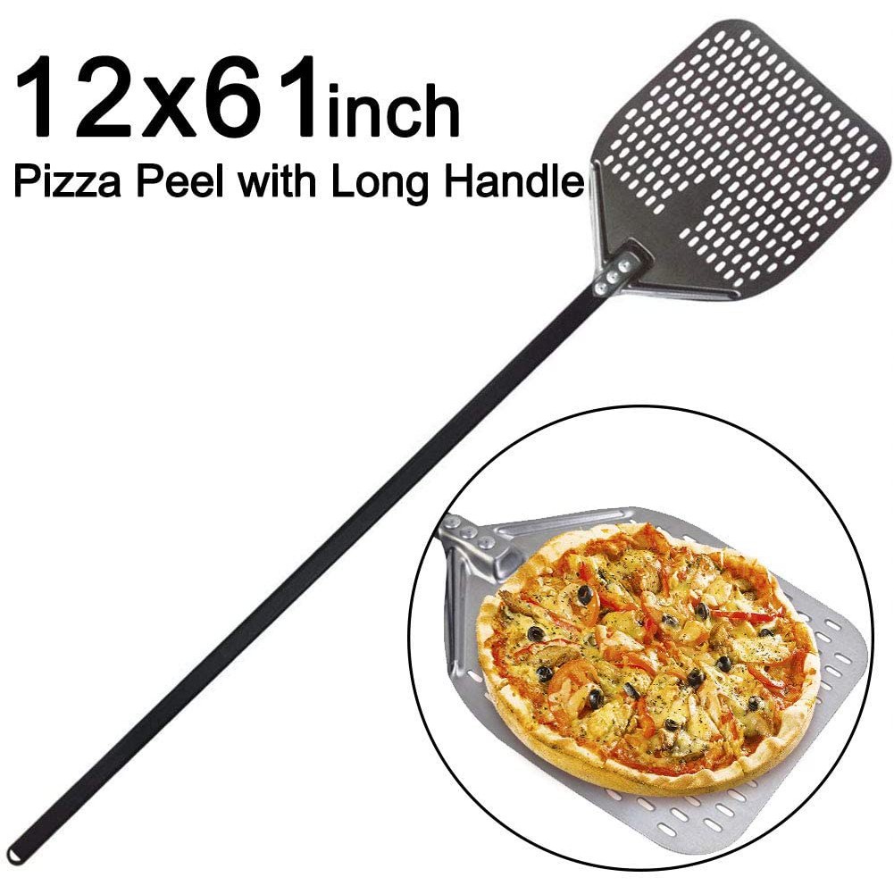 12 14 16Inch PERFORATED Pizza Peel Aluminum Oven Peels Large Turning ...