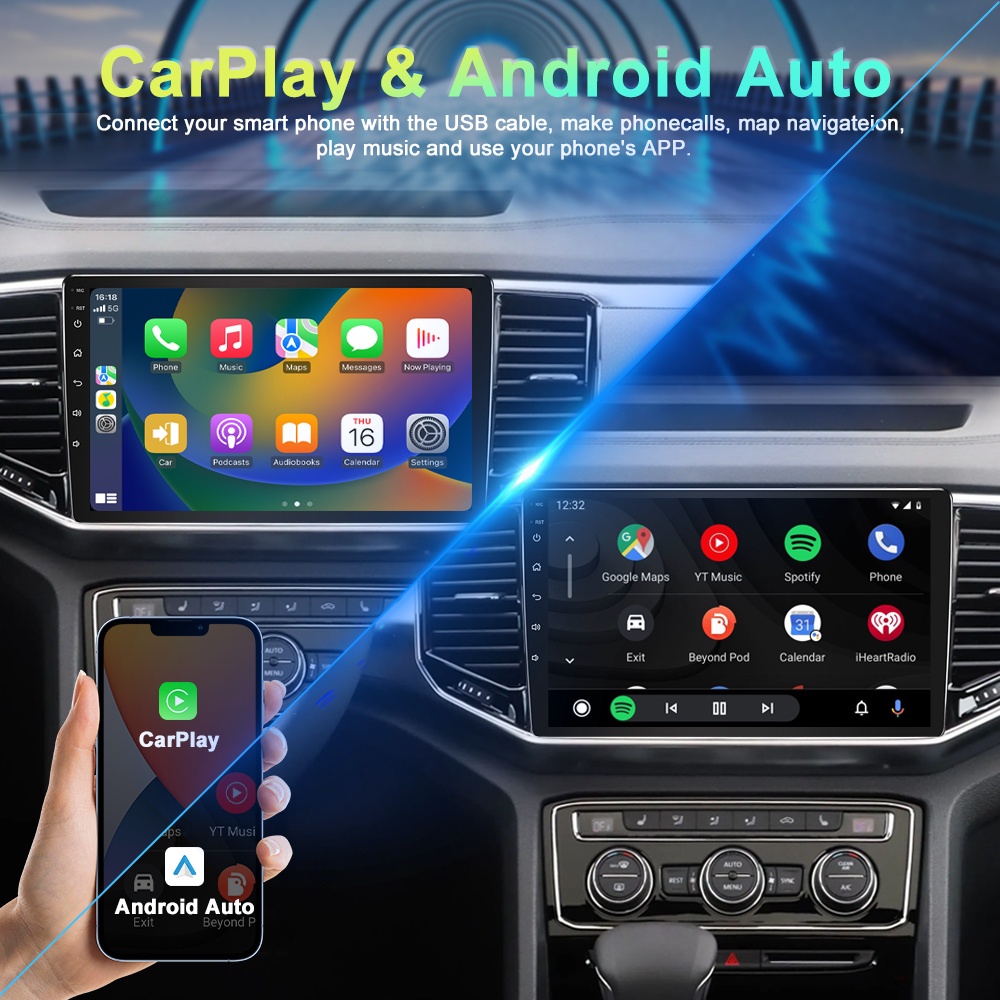 【QLED 4G+32G 8 core】7/9/10inch Android Car Player Touch Screen 2din ...