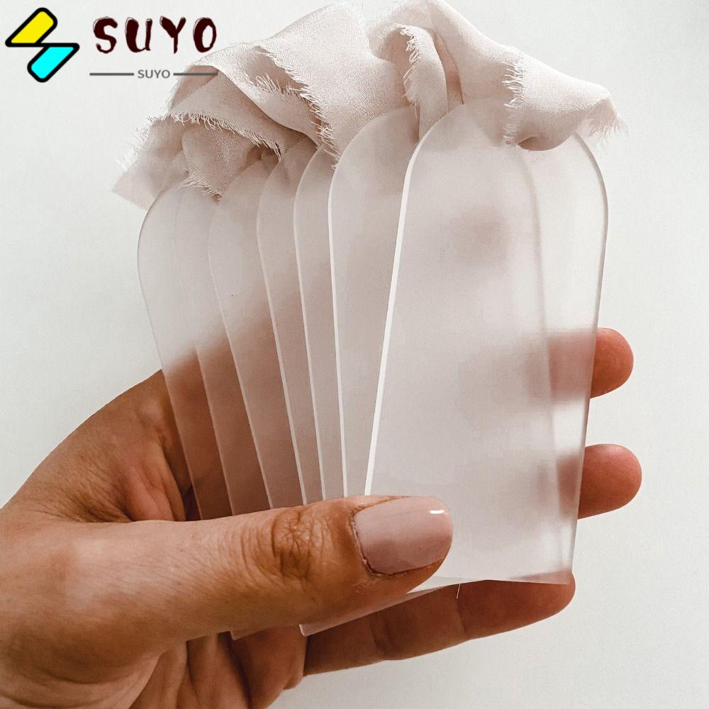 SUYO 10Pcs Wedding Place Card, Frosted Acrylic Arch Name Tag, Setting ...