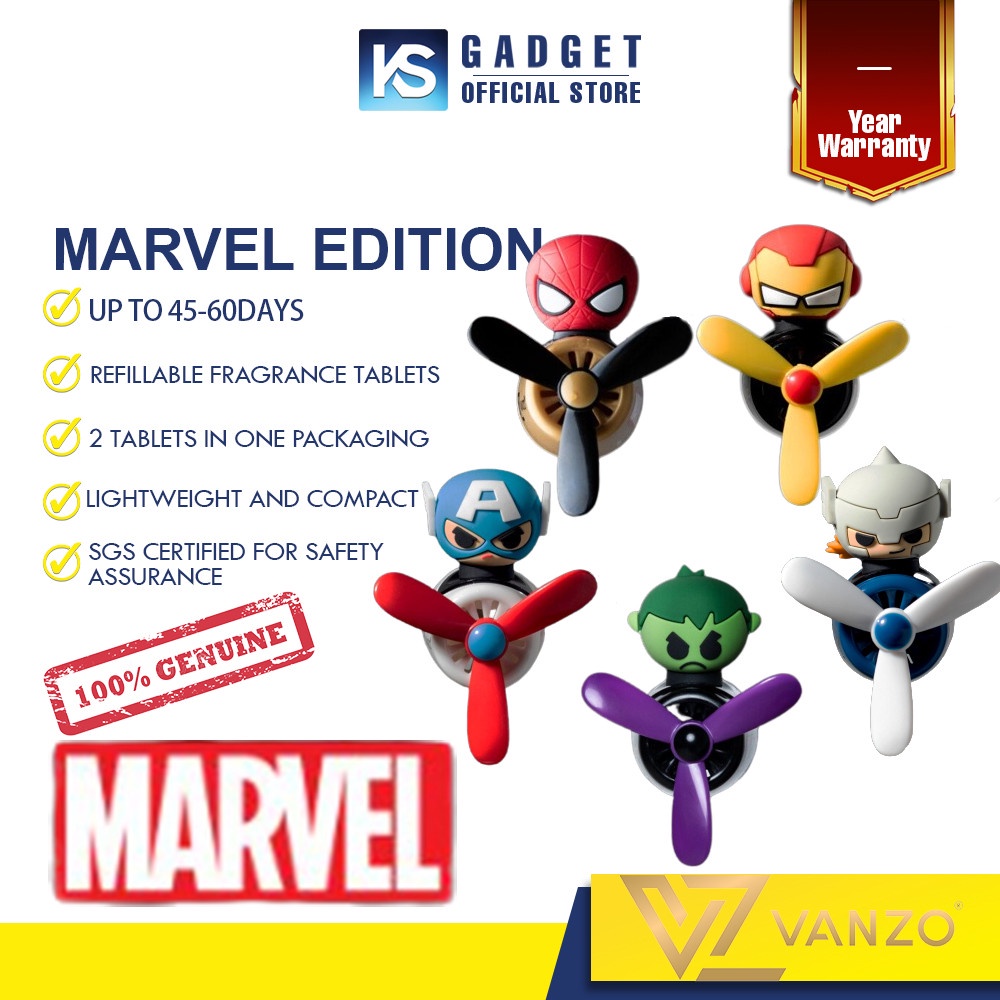 VANZO Marvel Series Car Vent Perfume ( CAPTAIN AMERIC / IRON MAN / THOR ...