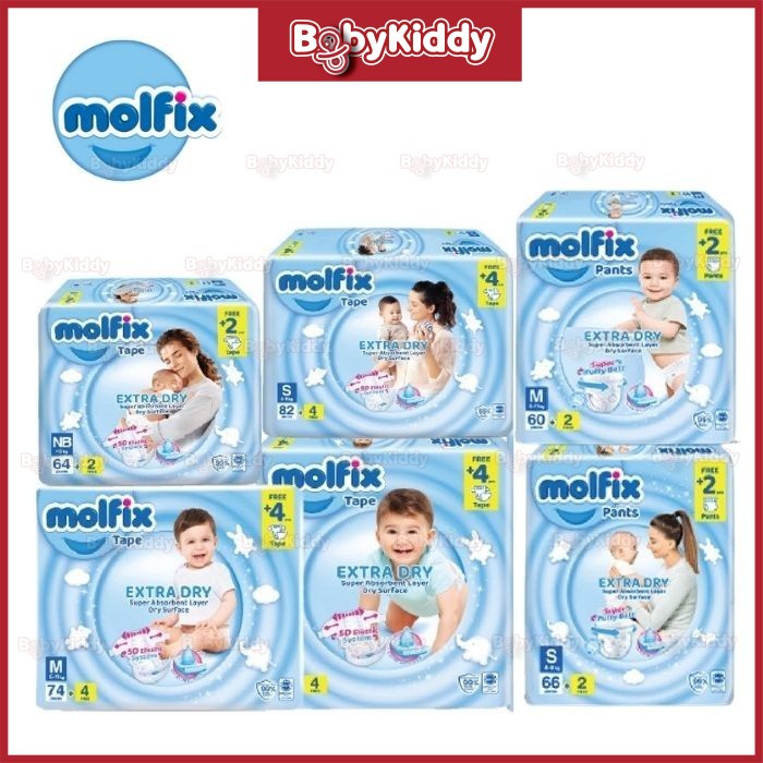 Molfix Extra Dry Tape/Pants-All Size | Shopee Malaysia
