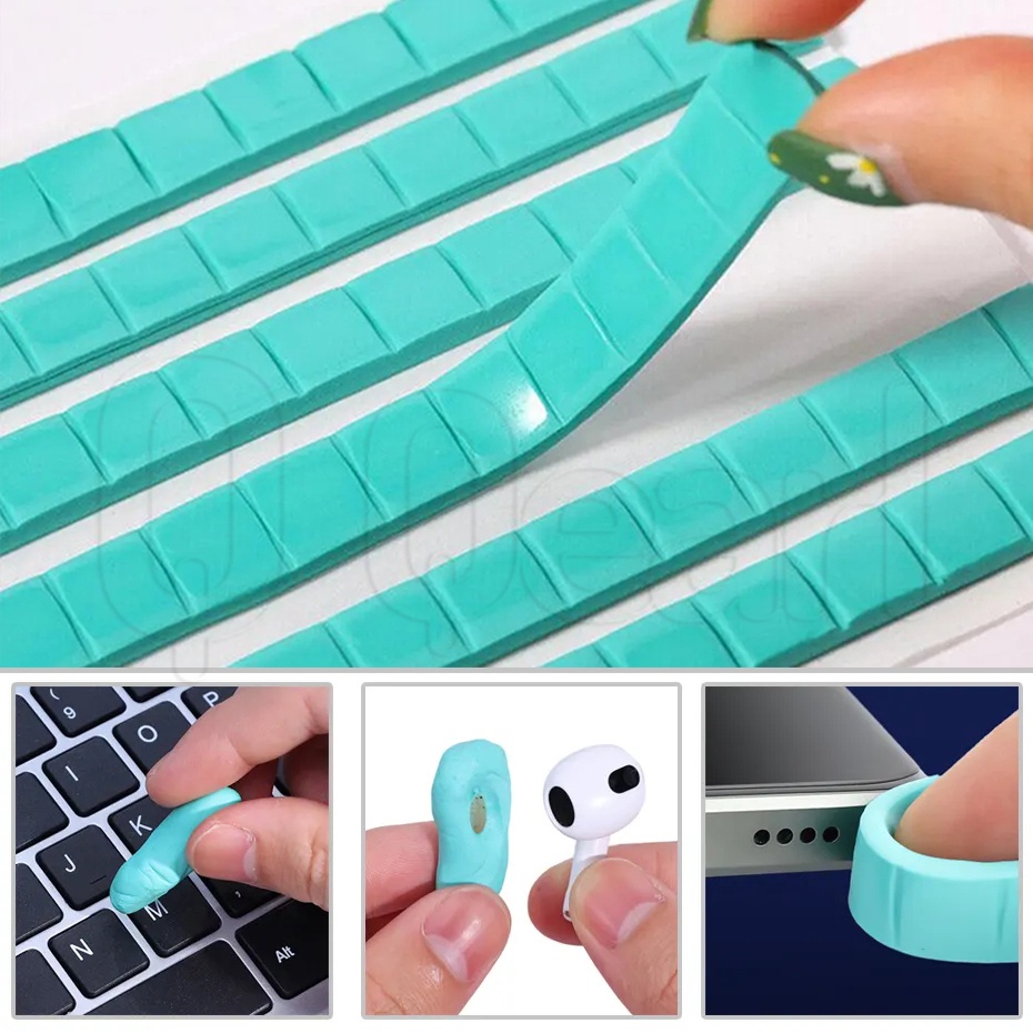 Earphone Hole Traceless Soft Rubber Blue Clay Cleaning Glue / Keyboard ...