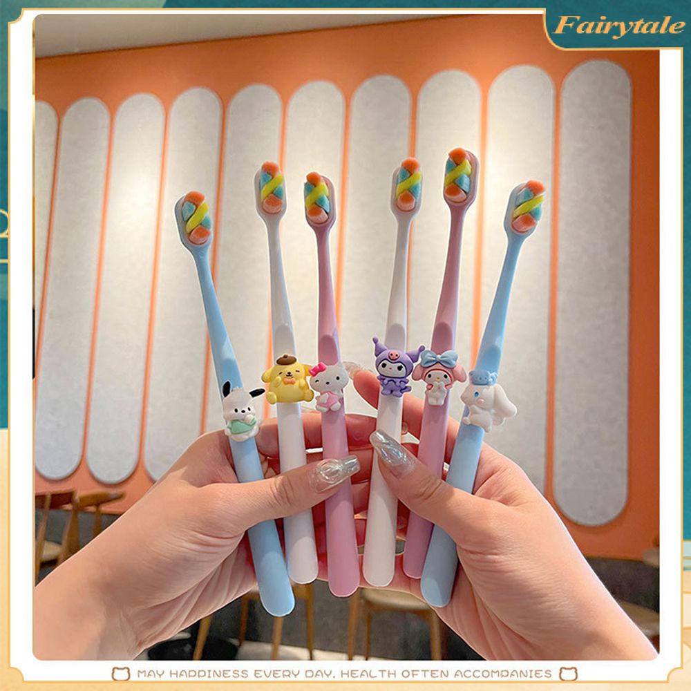 Sanrio Soft Hair Toothbrush Kawaii Hello Kitty Kuromi My Melody Doll ...