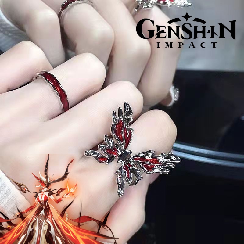 Anime Game Genshin Impact La Signora Cosplay Ring Harbingers Rosalyne ...