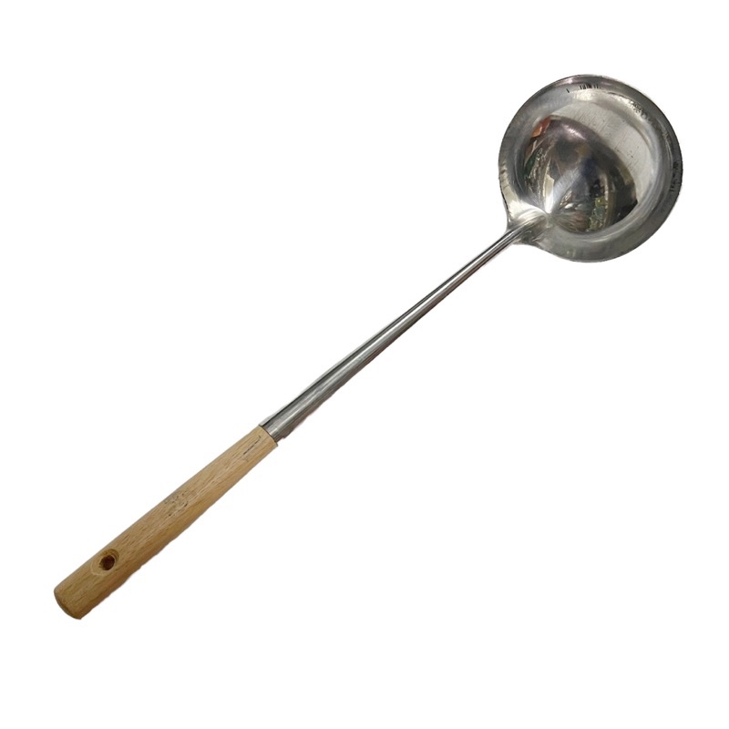 CAP AYAM #1 Aluminium Lightweight Big Ladle Wooden Handle/ Senduk Besar ...