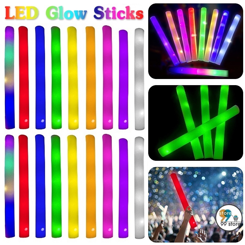 HS Colorful LED Luminous Sticks / Glow In The Dark Foam Stick ...