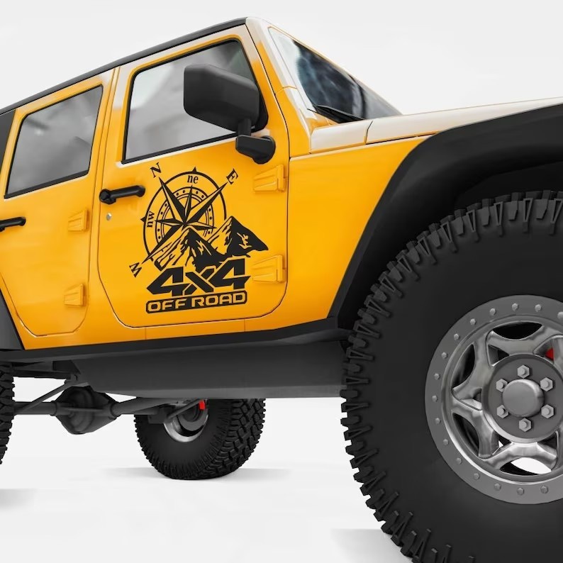 Compass Mountain 4x4 Stickers For Vans Trucks off road Sticker all terrain trailer side body Car vinyl decal CE8G Shopee Malaysia