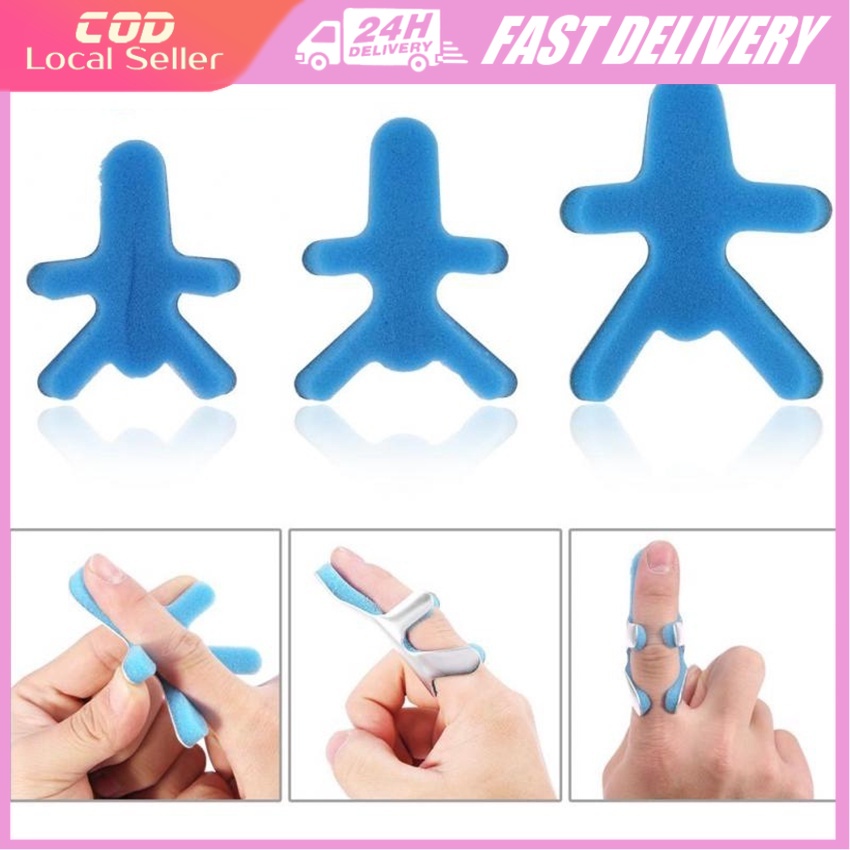 3 Sizes Aluminium Toad Finger Splint Support Curved Foamed Knuckle ...