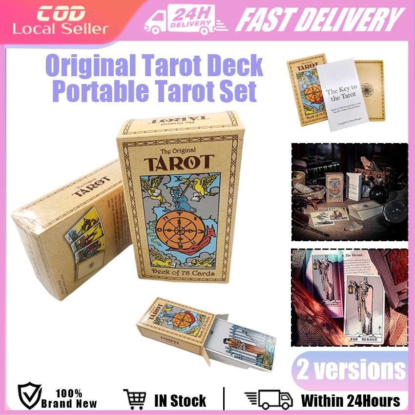 Original 78 Cards/Box Portable Tarot Card English 塔羅牌占卜全套 | Shopee Malaysia
