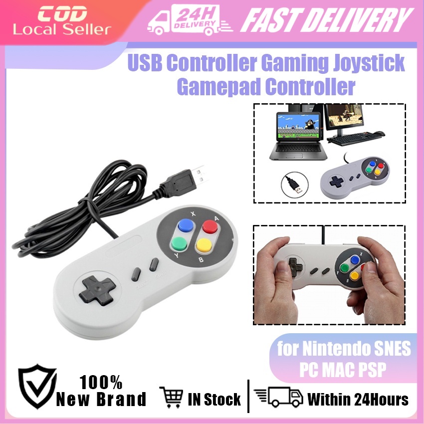Gamepad Controller USB Controller Gaming Joystick for Nintendo SNES ...