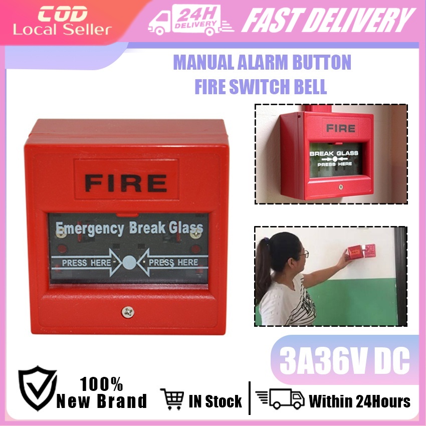 Fire Emergency Alarm Manual Glass Break Alarm Safety Push-button Fire ...