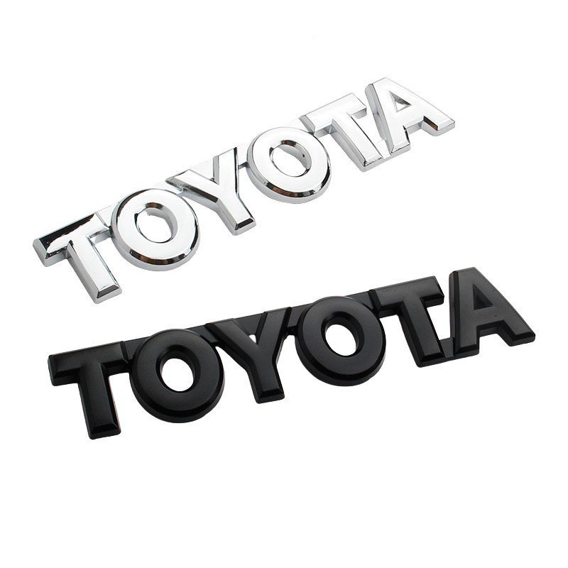 Metal TOYOTA Logo Letter Car Auto Side Fender Rear Trunk Emblem Badge ...