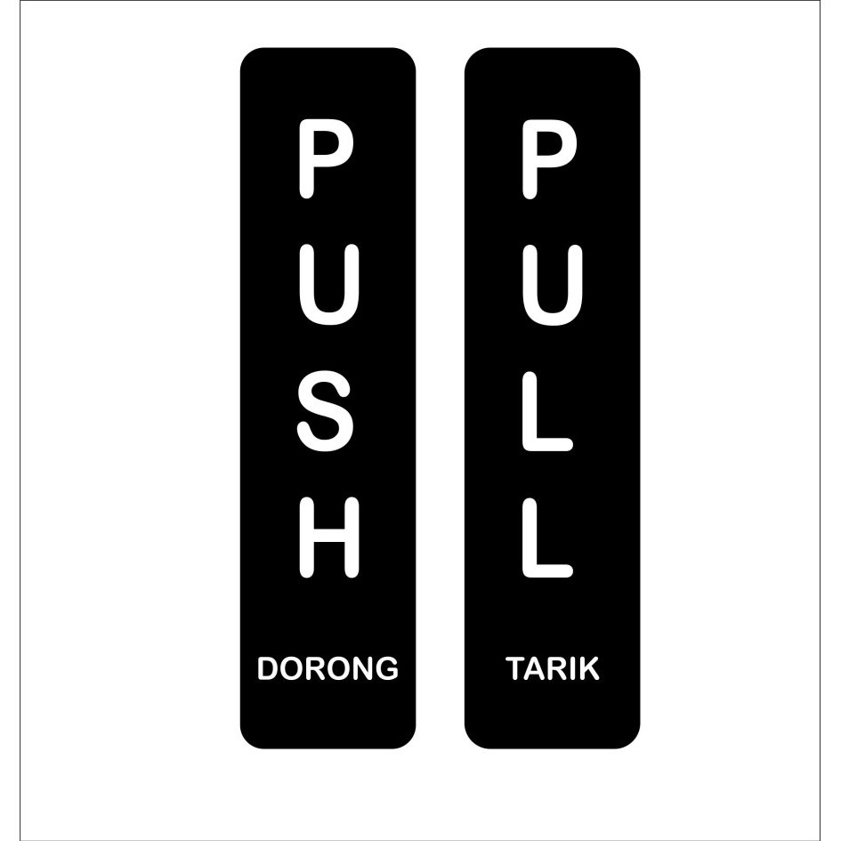 Push Pull Push Pull | Acrylic Sign Board | PULL PUSH Signboard | Shopee ...