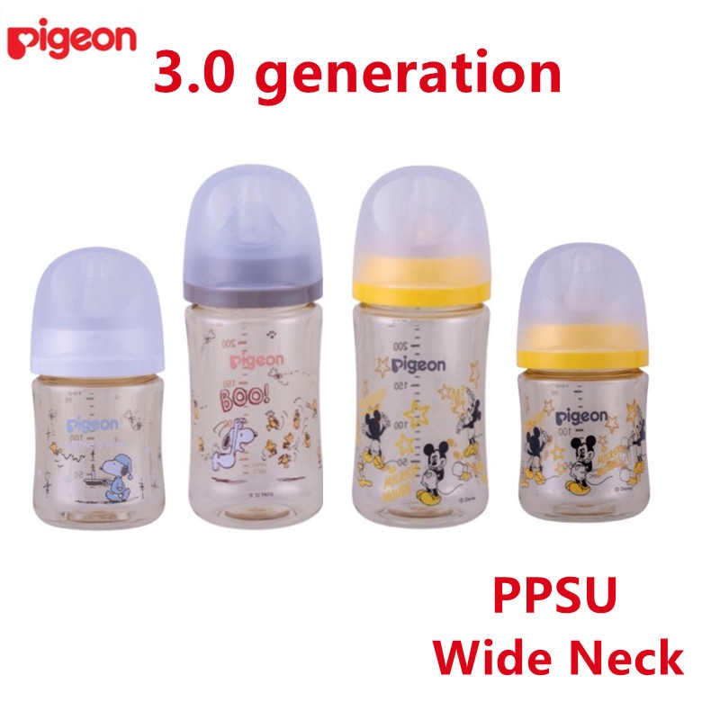 Ready stock Pigeon 3.0 generation bottle Mickey new upgrade PPSU wide neck botol susu 160&240ML ...