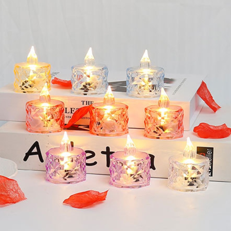 LED Flameless Candle Holder with Realistic Battery Candles for Home ...