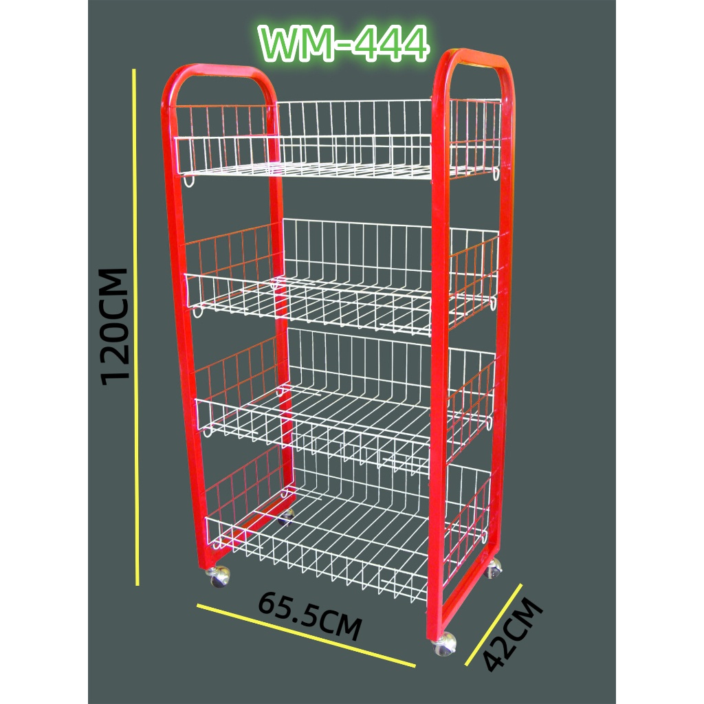 (Ready Stock) 4 Tier Rack with roller/Rak 4 Tingkat pinggan dan mangkuk ...