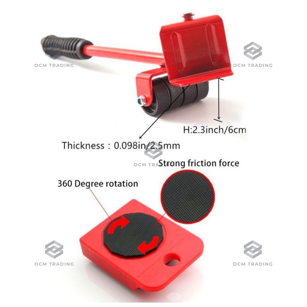 OCM Furniture Mover Roller Tool Wheel Lifter Heavy Duty Alat Angkat ...
