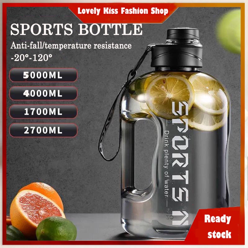 1L- 5L Extra Large Capacity Sports Water Bottle BPA Free Gym Outdoor Fitness Tritan Water Bottle ...