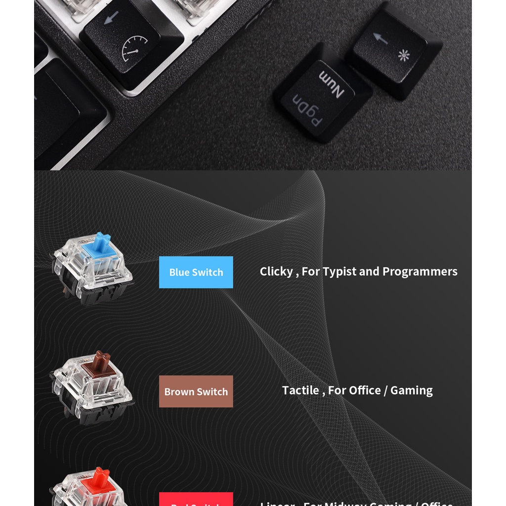 Royal Kludge RK92 Wireless Bluetooth mechanical keyboard 92 Key ...