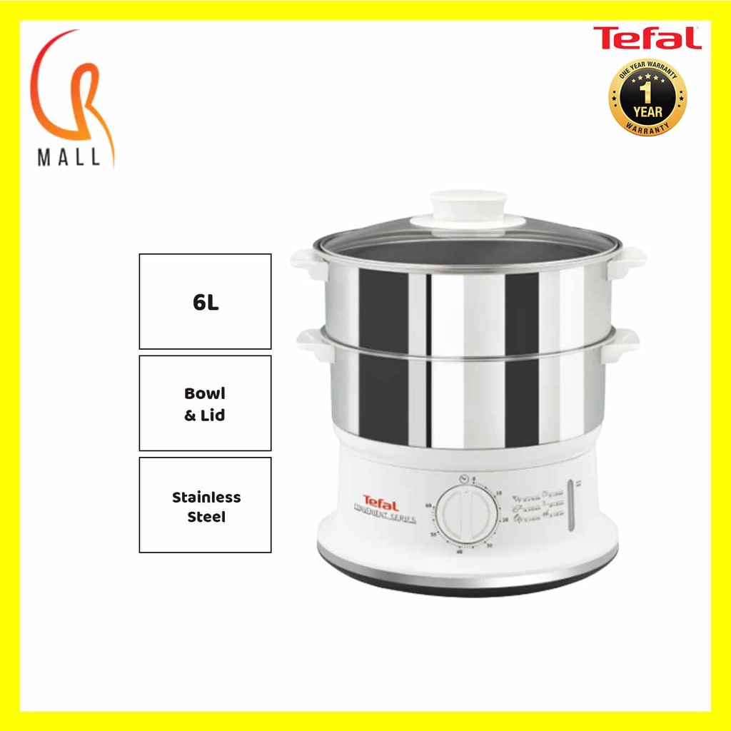 Tefal VC1451 6L CONVENIENT STAINLESS STEEL STEAMER | Shopee Malaysia