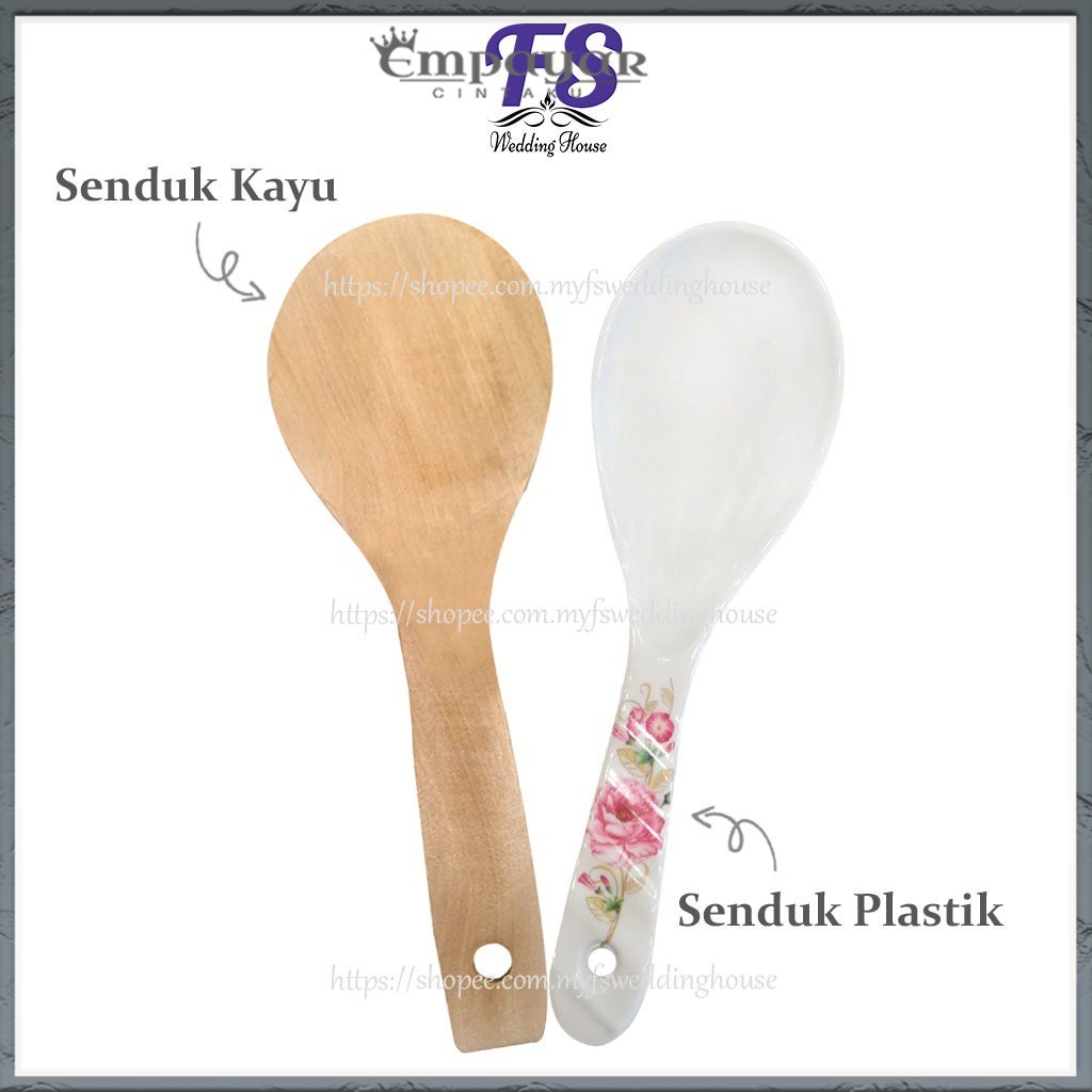 1 PCS- Doorgift Senduk Kayu / Doorgift Senduk Plastik / Doorgift Rice ...