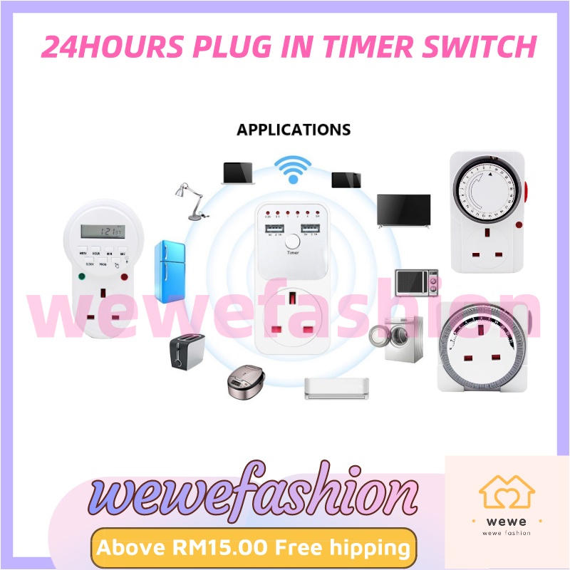 READY STOCK!!! Countdown Timer Socket with 2 USB Ports 5V 2.1A Outlet ...