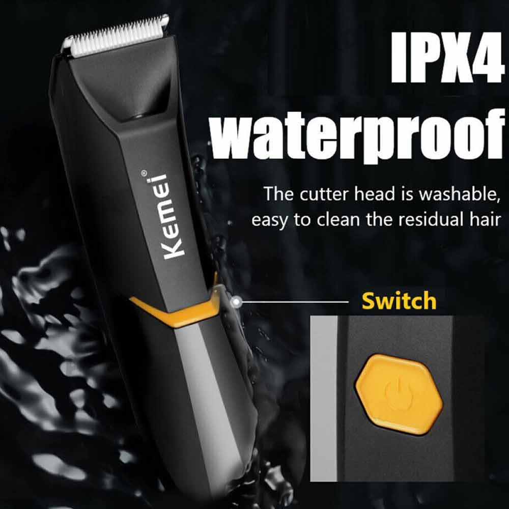 Kemei Trimmer Mens Groin Pubic Blade Body Trimmer for Men Waterproof ...