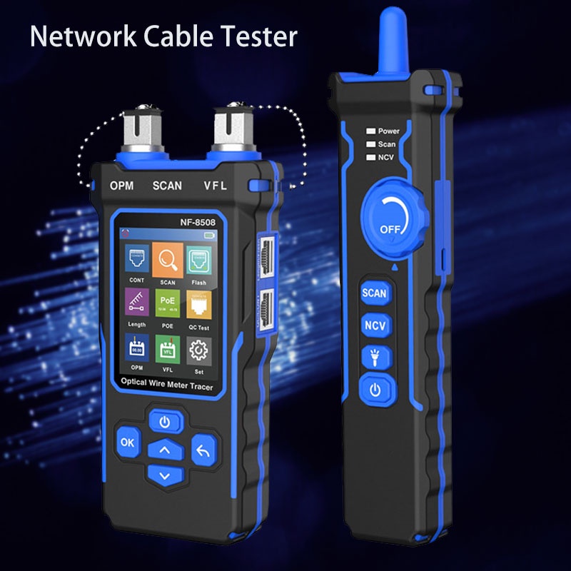 Network Cable Tester NF-8508 LCD Digital Rechargeable Network Line ...