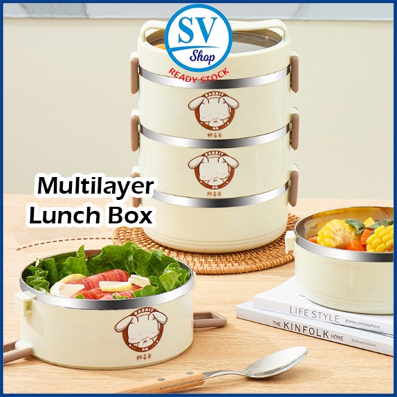 Portable Divided Lunch Box Multi-layer Stainless Steel Lunch Box For ...