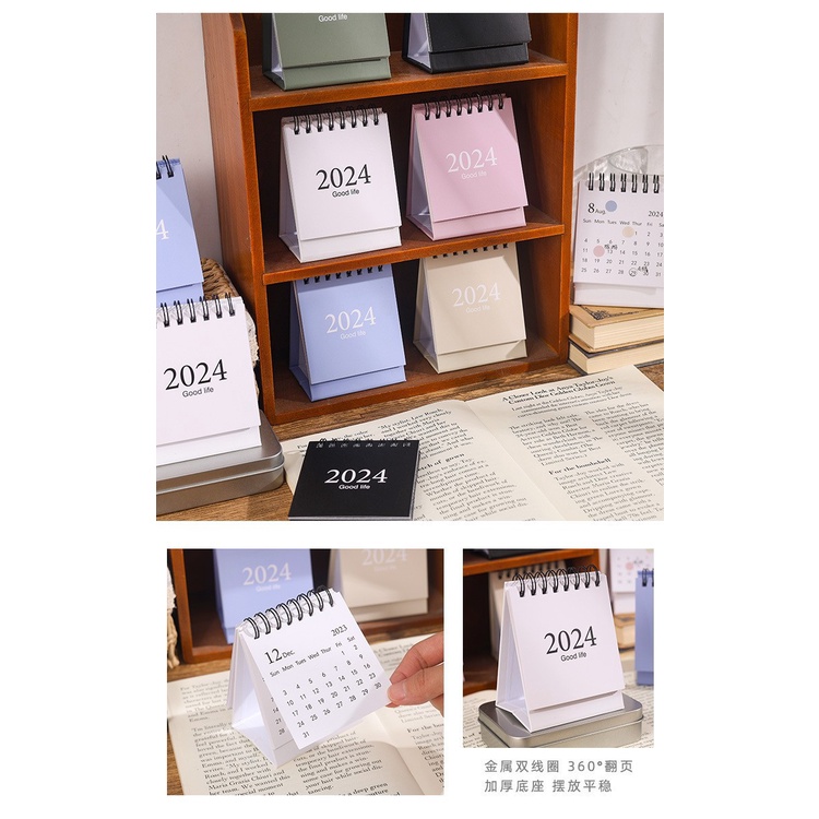 [STOCK CLEARANCE] 2024 Mini Desktop Calendar Minimalist Decoration ...