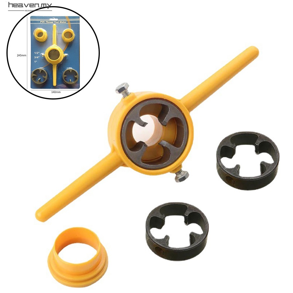 [Heaven] 6pcs Manual Pipe Threader 1/2 3/4 1Inch Plumbing PVC Thread ...