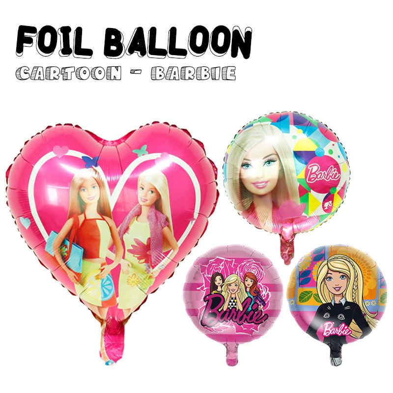 [PANDA] Barbie Cartoon Foil Balloon Barbie Balloon for kids Belon untuk ...