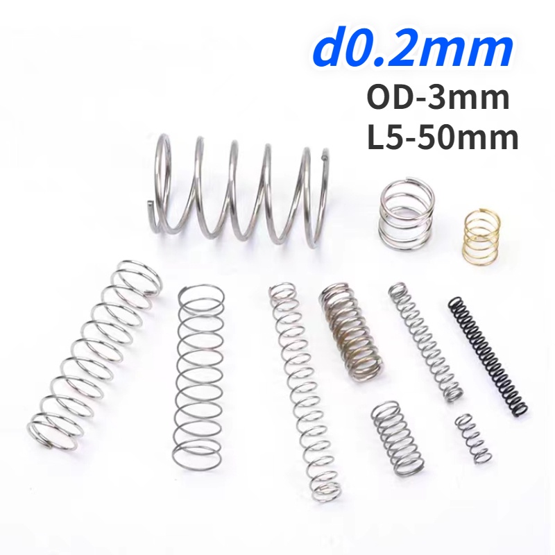 [XJK] Sus304 Pressure Spring Compression Spring Wire Diameter 0.2mm ...