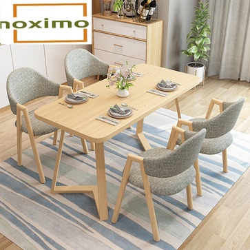 Dining Table Meja Makan Solid Dining Set 1+4 / 1+6 /Dining Table Set ...