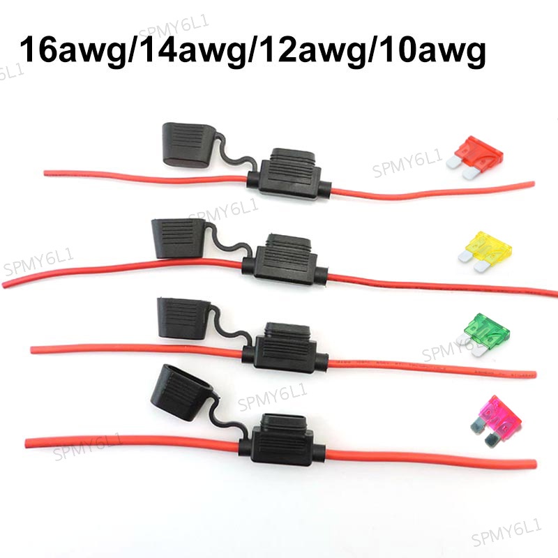 Waterproof Mini Small Medium Auto Fuse Holder 16/14/12/10AWG Car Blade ...