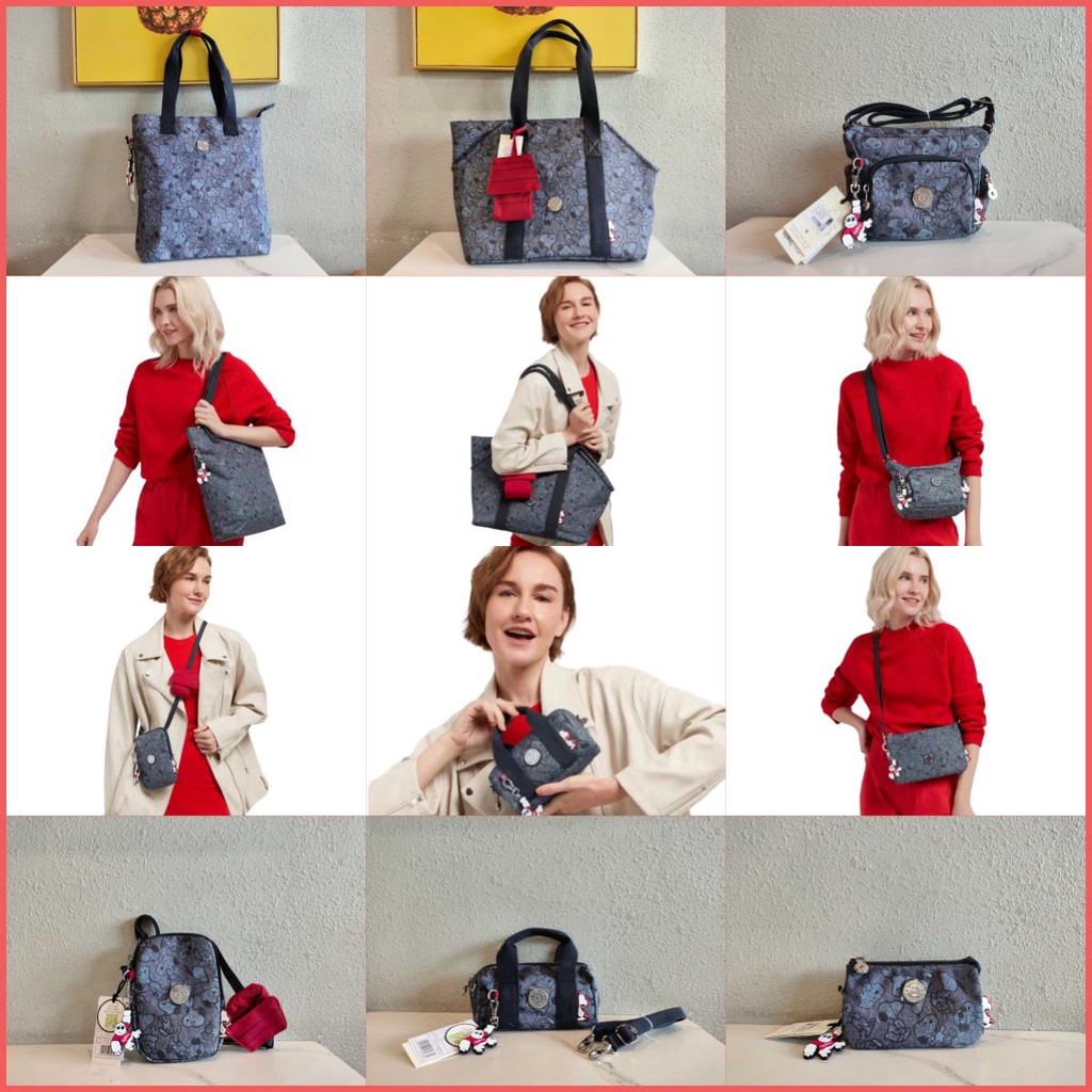 Kipling women's printed crossbody bag SNOOPY waterproof shoulder bag (6 ...