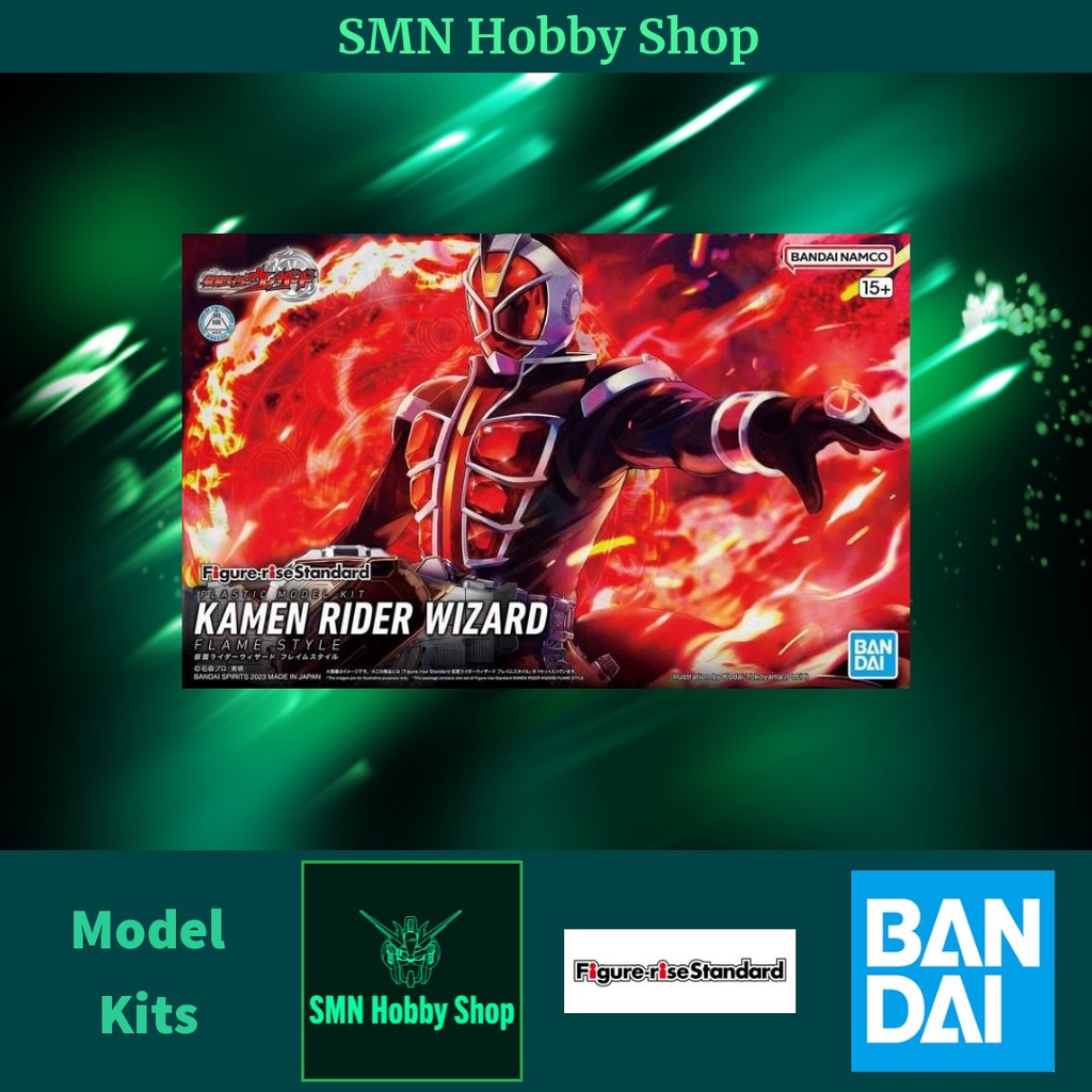 FRS Figure Rise Standard Kamen Rider Wizard Flame Style Toys Plastic ...