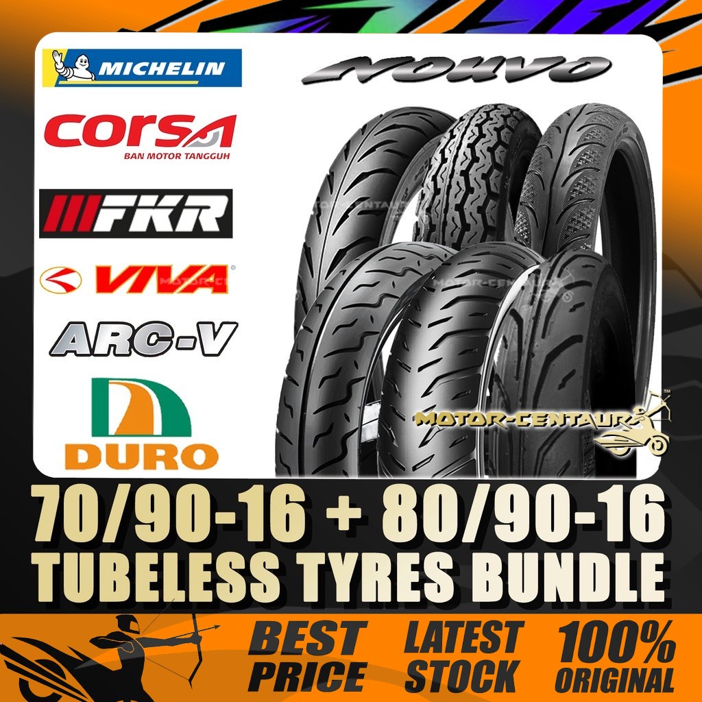 TAYAR MICHELIN, CORSA, FKR, ARC-V, CMI RACING, VIVA,GRT, DURO TUBELESS ...