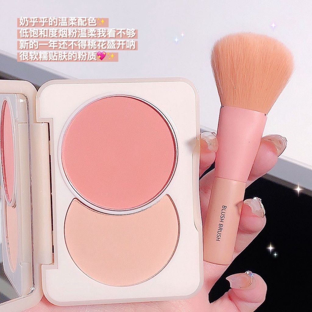Two color powder blusher blush purple blush blue expansion color milk ...