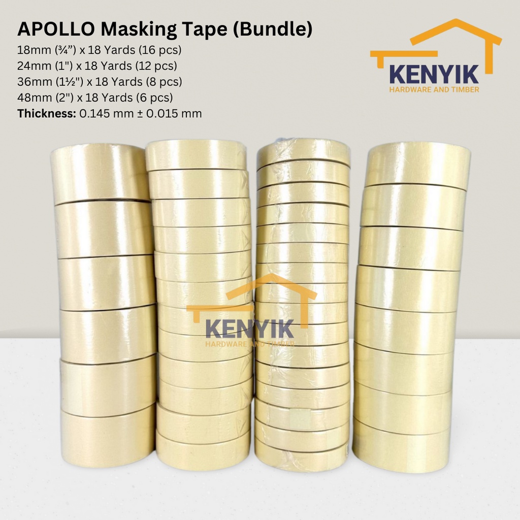 APOLLO 18yards Masking Tape - Bundle (M502) | Shopee Malaysia