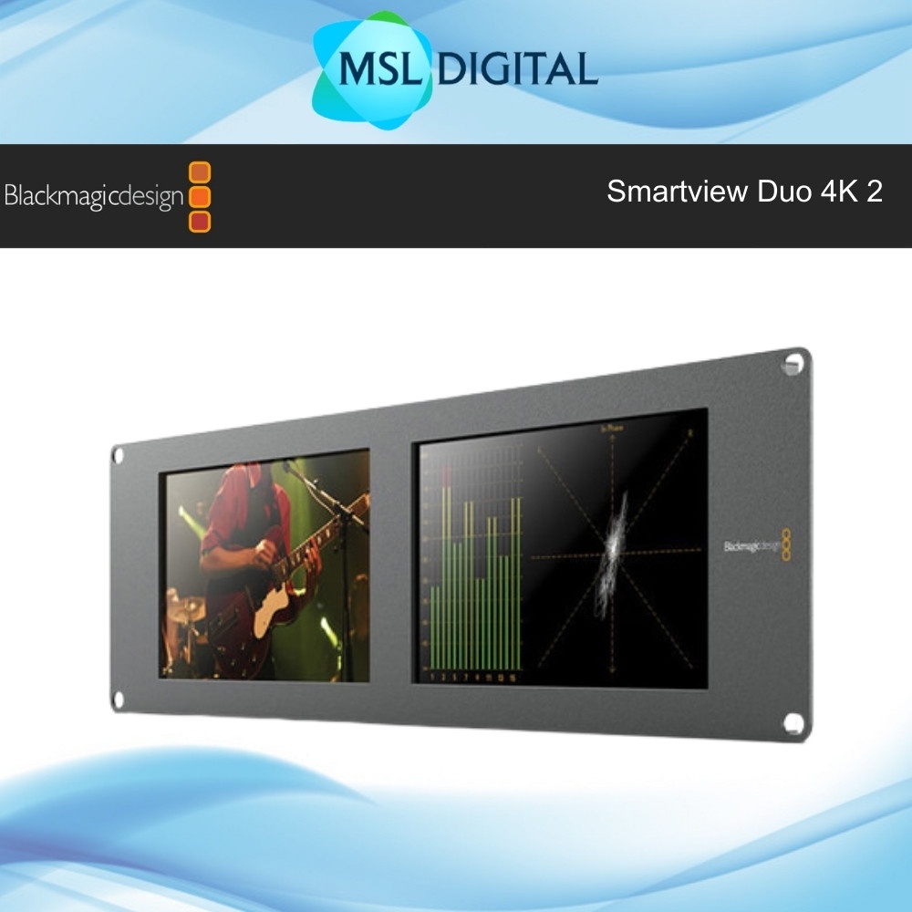 Blackmagic Design SmartScope Duo 4K 2 Rack-Mounted Dual 6G-SDI Monitors ...