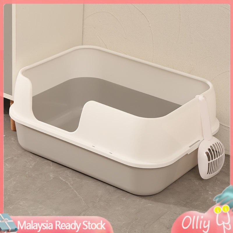 Large cat litter box Tandas Bekas Pasir Kucing Tempat Berak Kencing ...