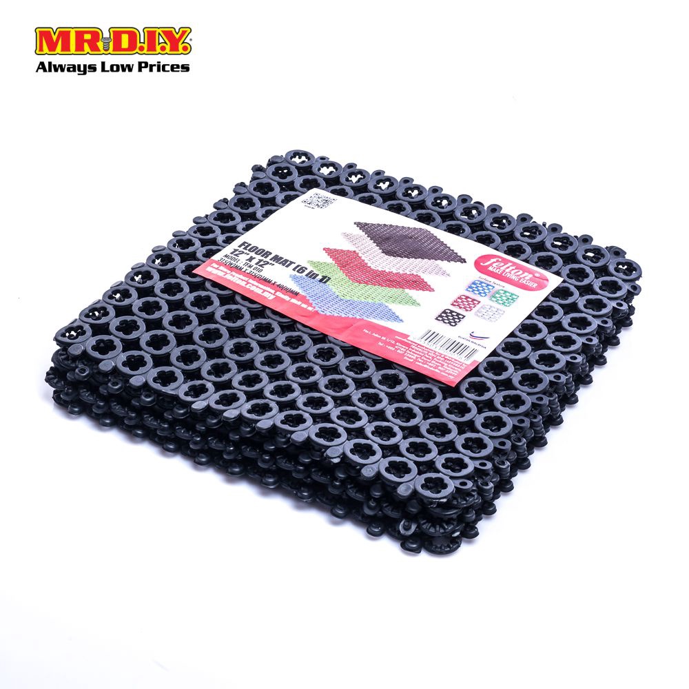 (MR.DIY) Felton PVC Plastic Floor Mat [6pcs] (31.5cmx31.5cmx4cm ...