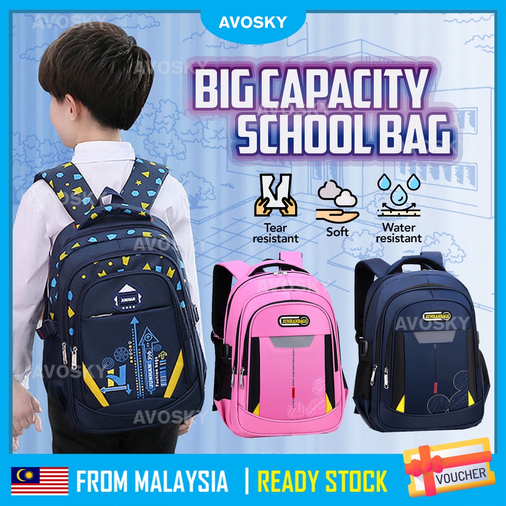 AVOSKY Kid School Bag Backpack Primary Student Beg Kids Children Boy ...