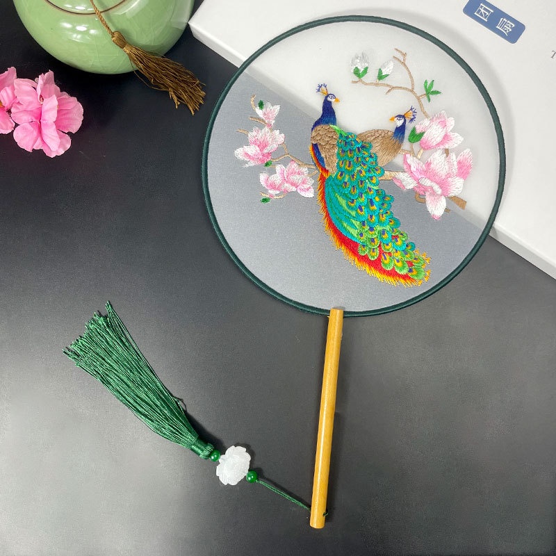 Embroidery Flower Fan Suzhou Double Sided Su Embroidery Fan Tuan Fan Su ...