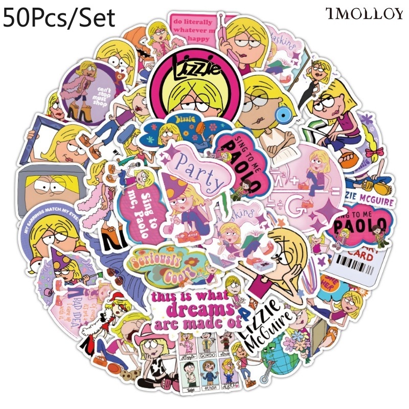 [T] 50Pcs/Set Lizzie McGuire Stickers Waterproof Stickers Decal for ...