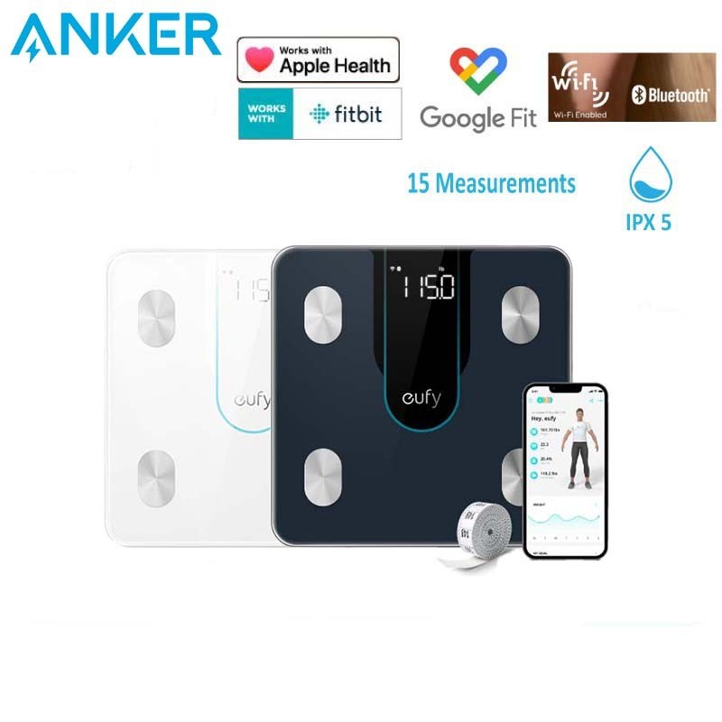 Anker T9148 eufy Smart Scale P2, Digital Bathroom Scale with Wi-Fi ...