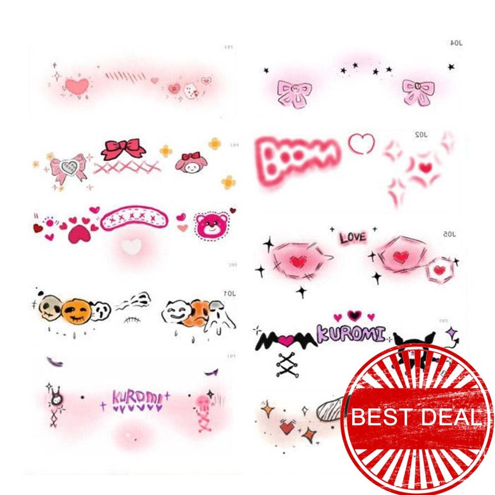 Halloween Fake Tattoo Face Sticker Spider Scar Tattoo Scar Sticker ...